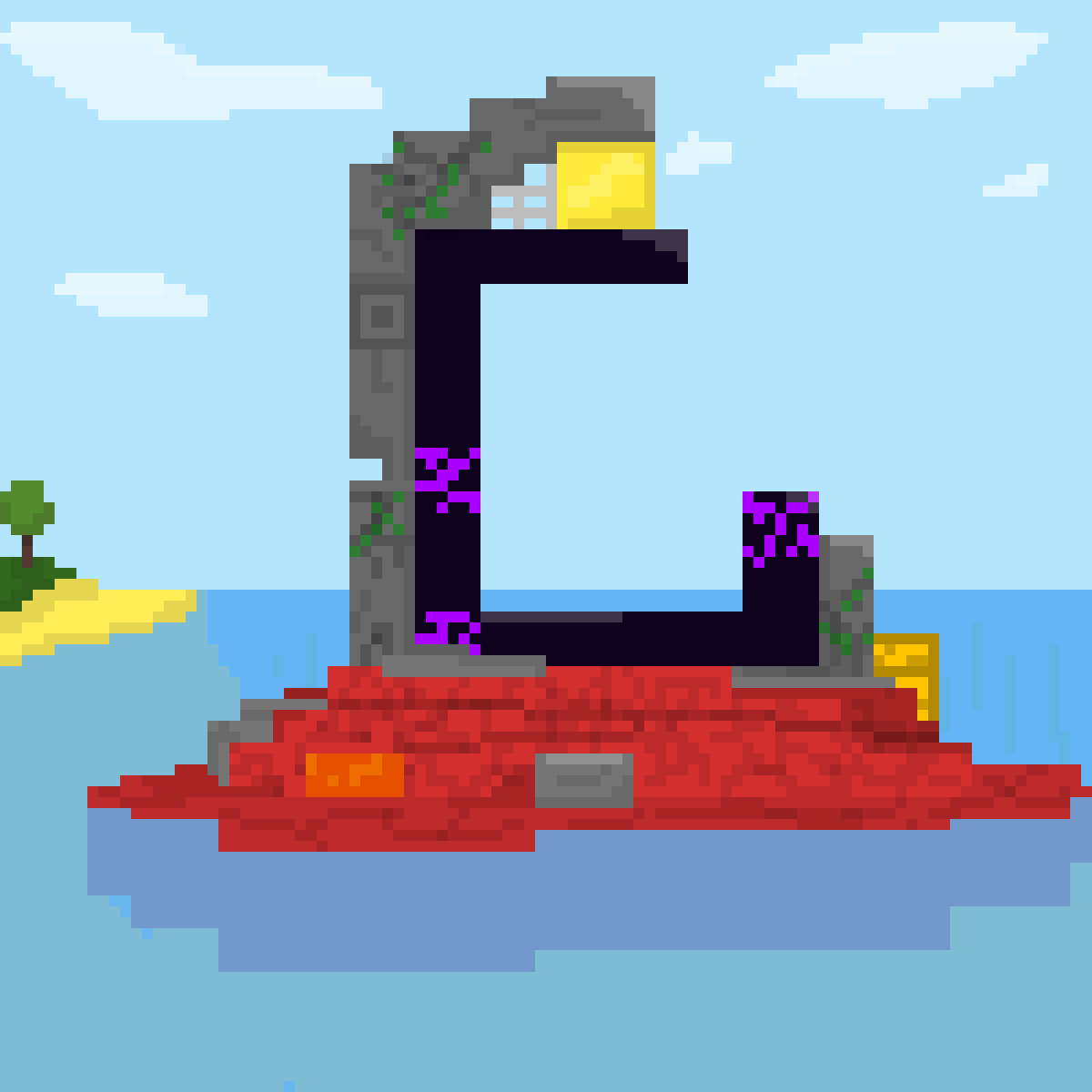 Pixilart - broken nether portal by lagzouliPIXEL