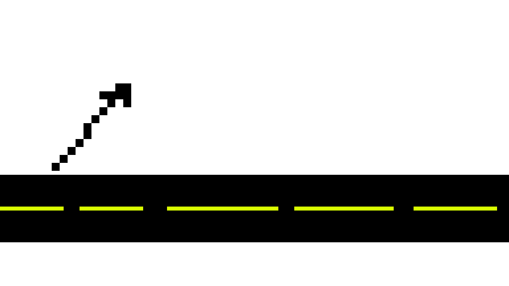 Pixilart - Arrow on the road?!?!?!? by Intro-Maker