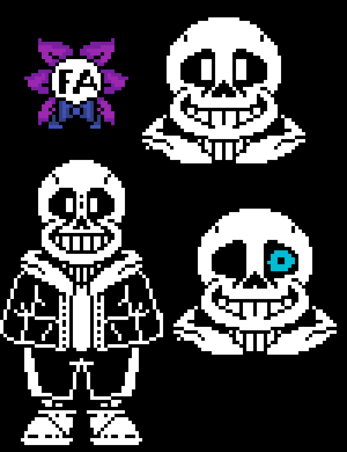 Pixilart - Custom Sans sprite v3 by GlitterGlue