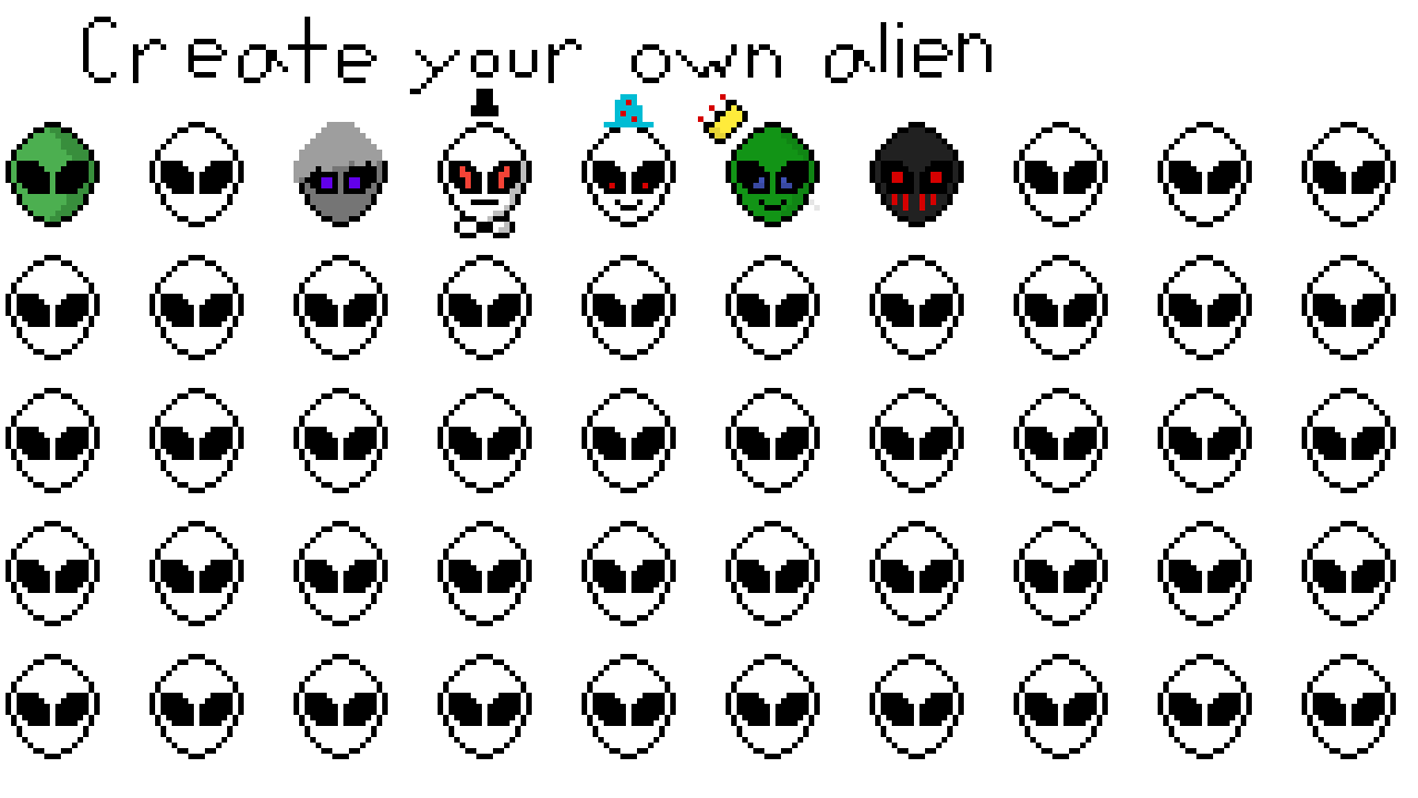 Editing Create your own alien - Free online pixel art drawing tool ...