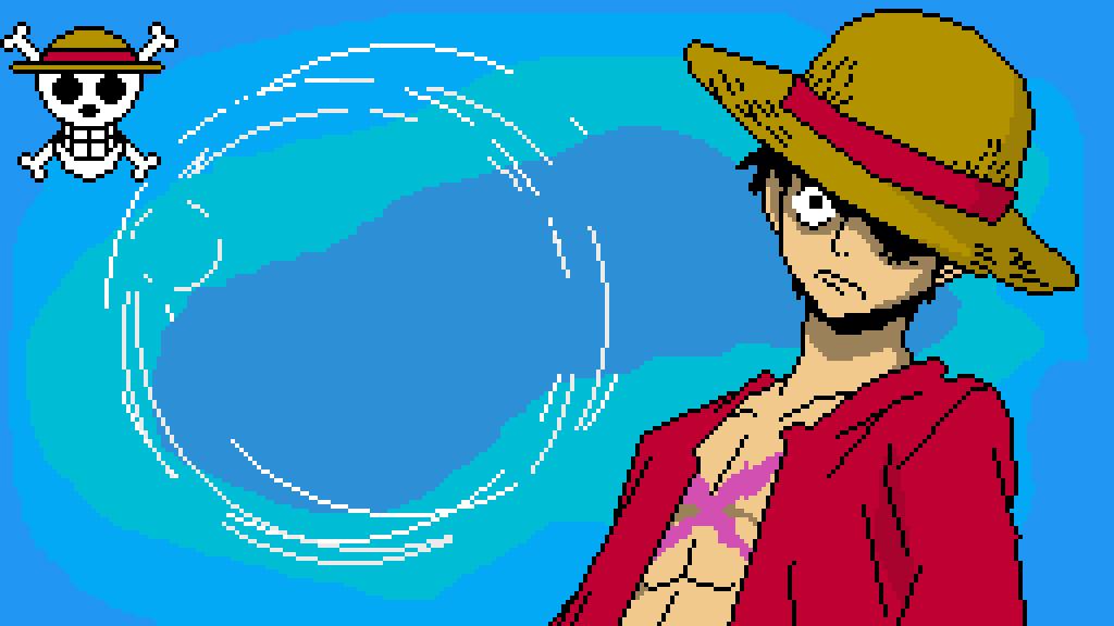 Editing luffy - Free online pixel art drawing tool - Pixilart