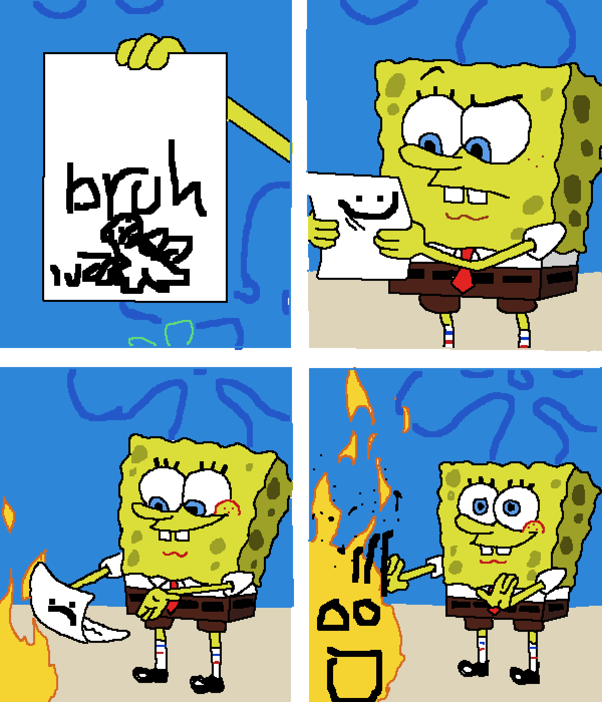 Pixilart - Spongebob meme template by TechnoFan