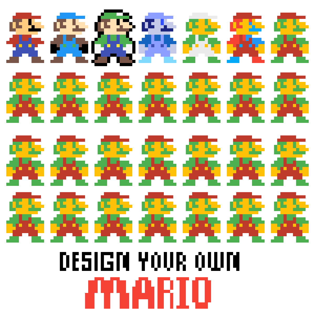 Editing create your own mario - Free online pixel art drawing tool ...