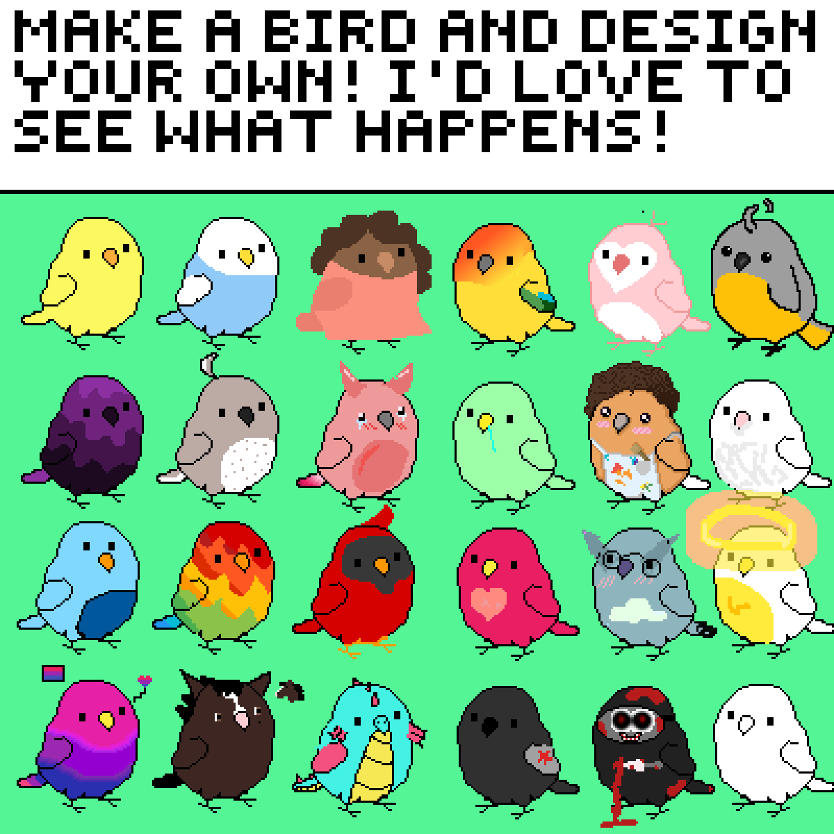 Pixilart - OC Birds by PARTYPIGE0N
