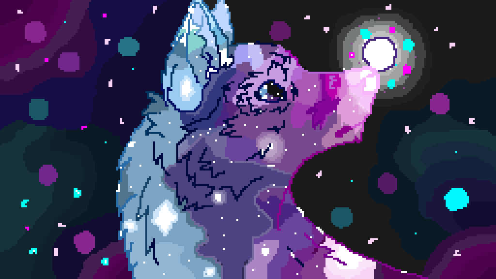 Pixilart - Galaxy Wolf by Wolfgamer