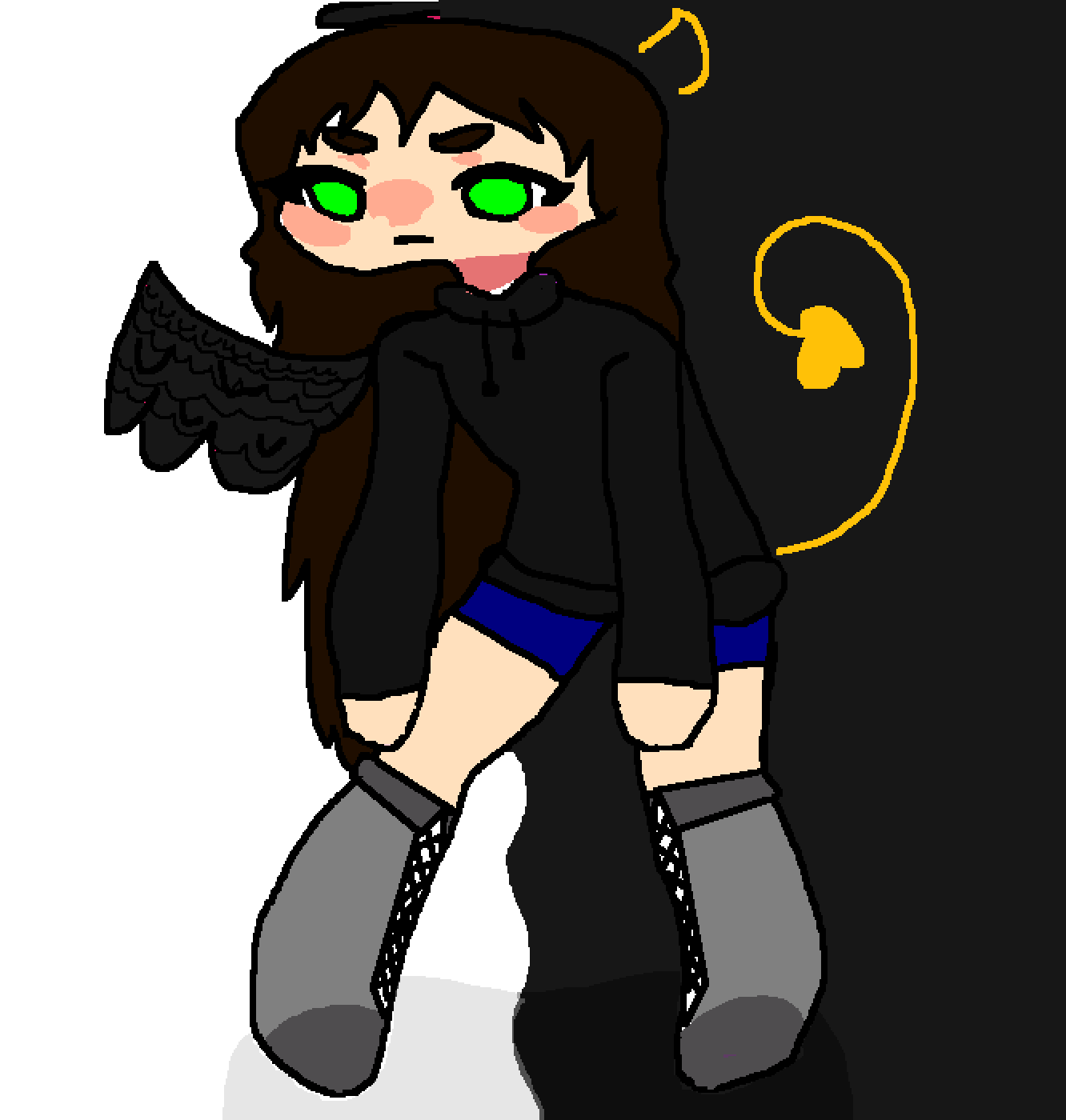 Pixilart - angel/demon base by kingexsplosion