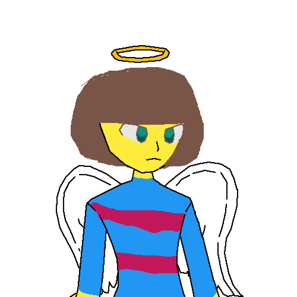 Editing Frisk The ANGEL - Free online pixel art drawing tool - Pixilart