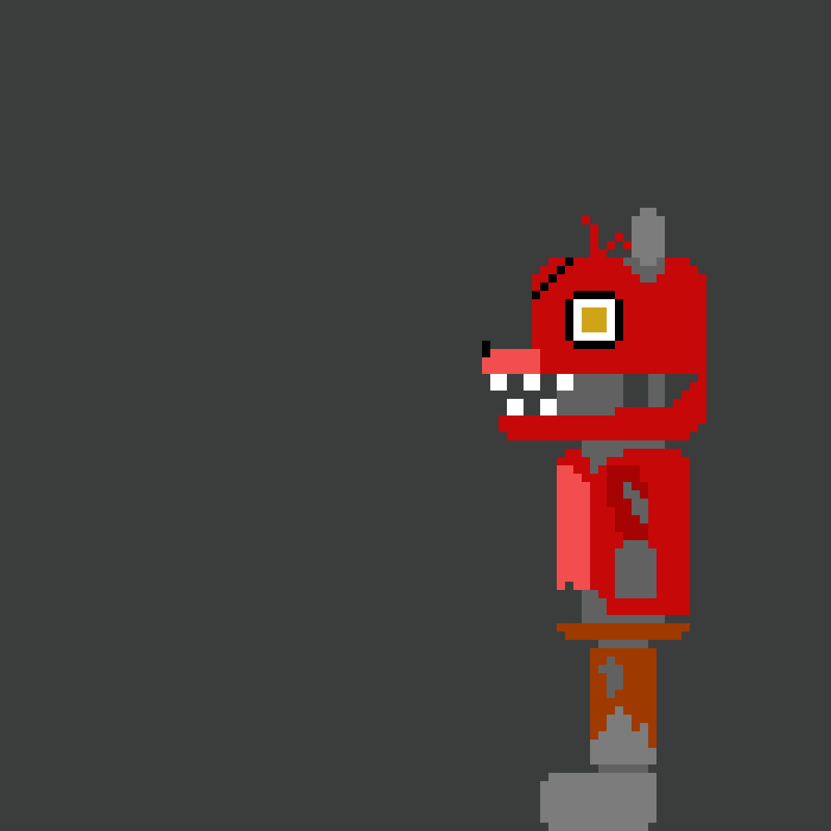 Pixilart - withered foxy sprite (side facing) by Veccour