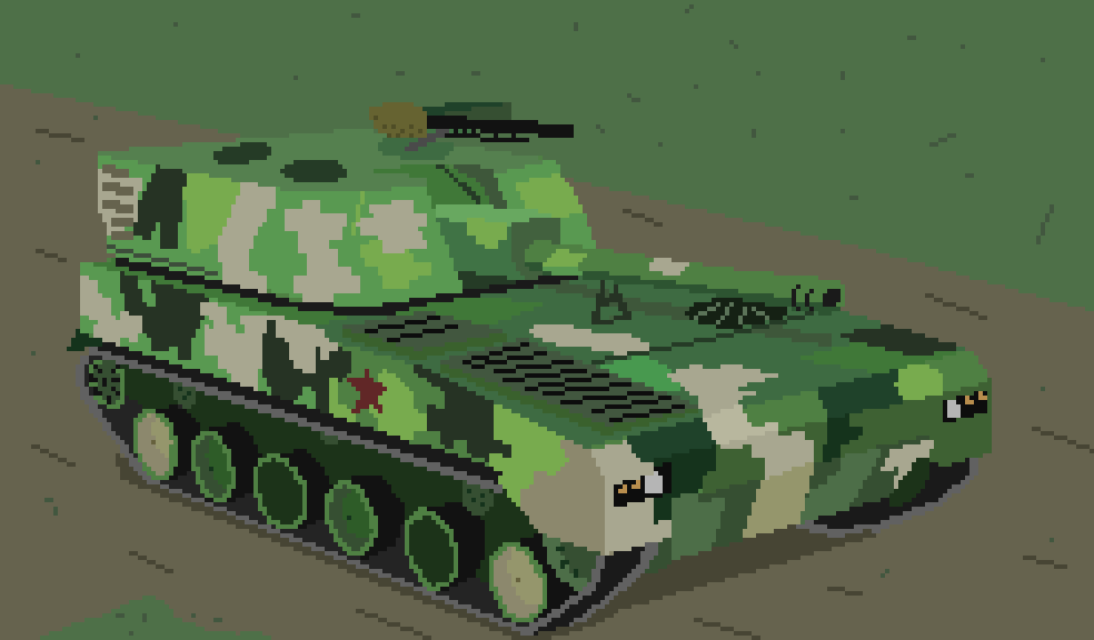 Pixilart - Chinese 122mm artillery - modern tank by AussieWirraway