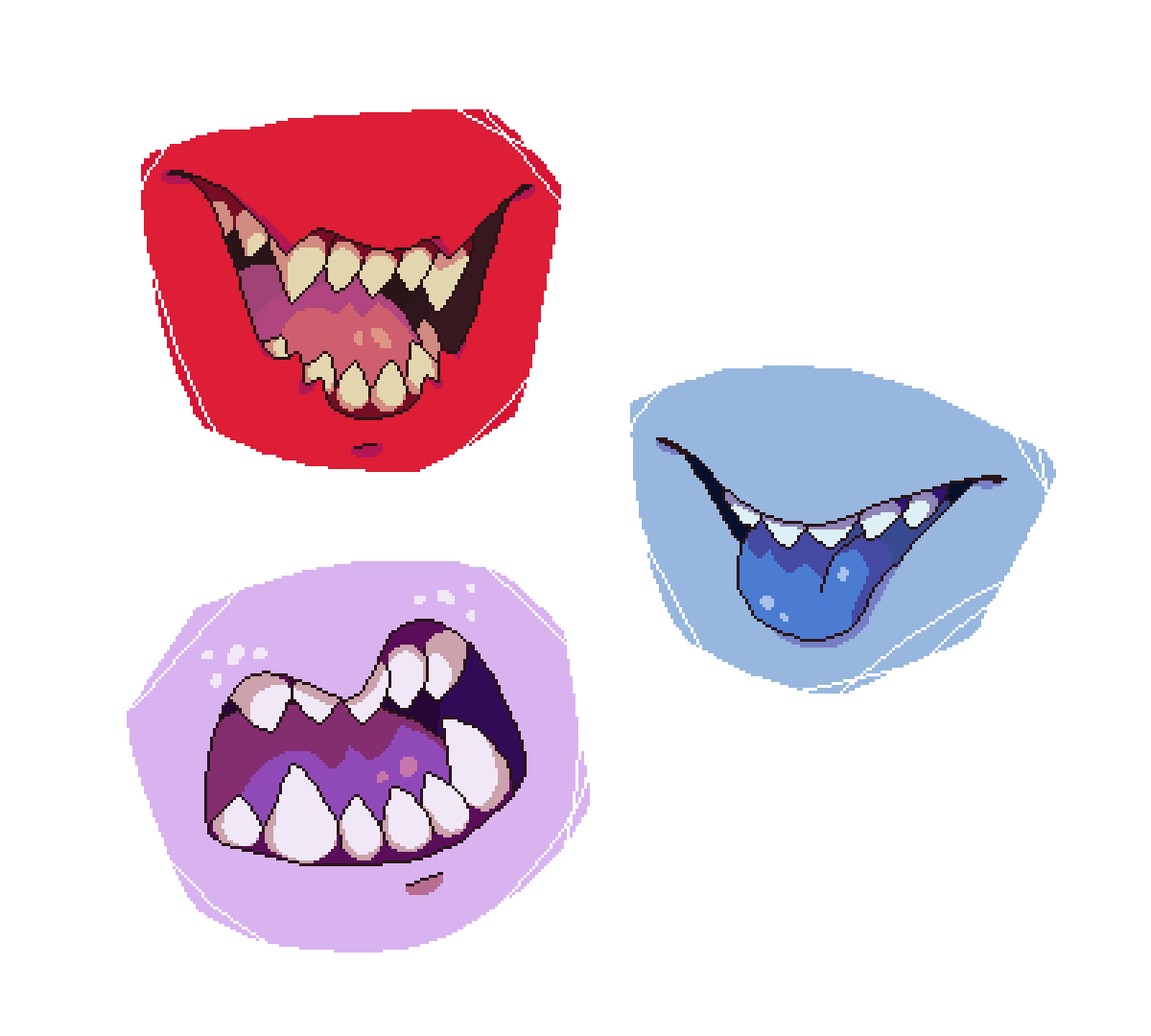 Pixilart - mouths! by moist-macaroni