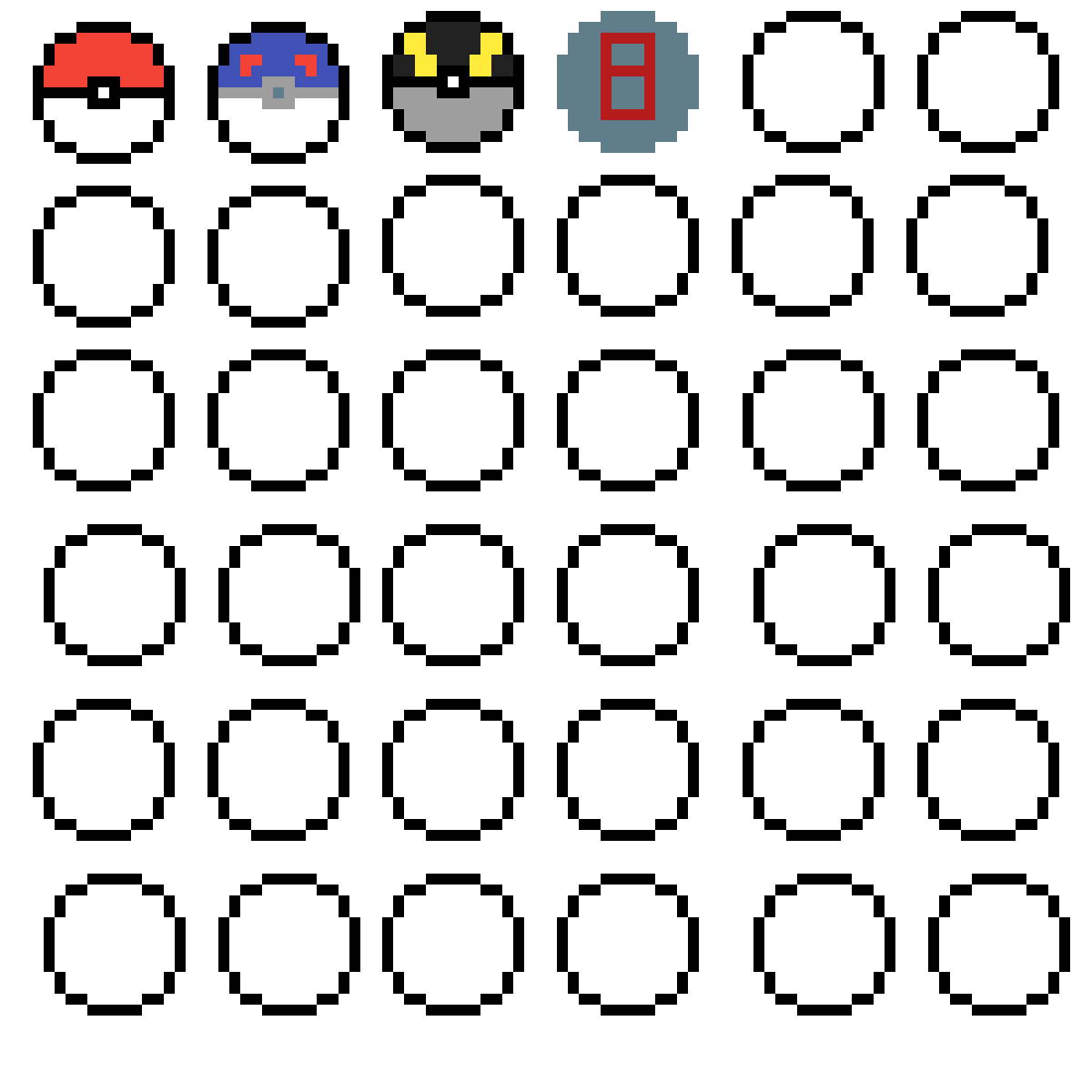 Editing pokeball creati - Free online pixel art drawing tool - Pixilart