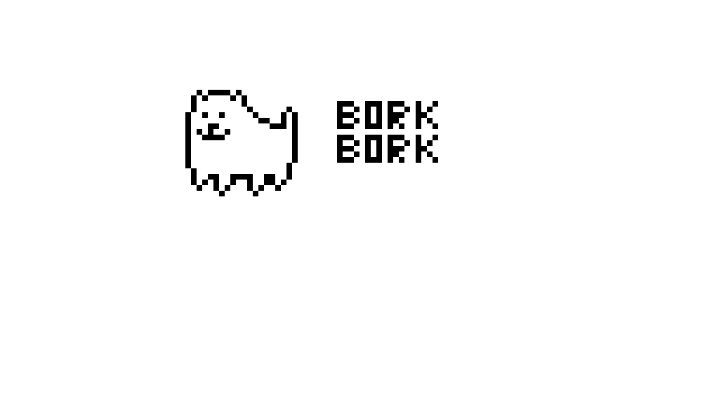 Pixilart - Annoying Dog (BORK BORK) - Undertale by Sizzle4ever