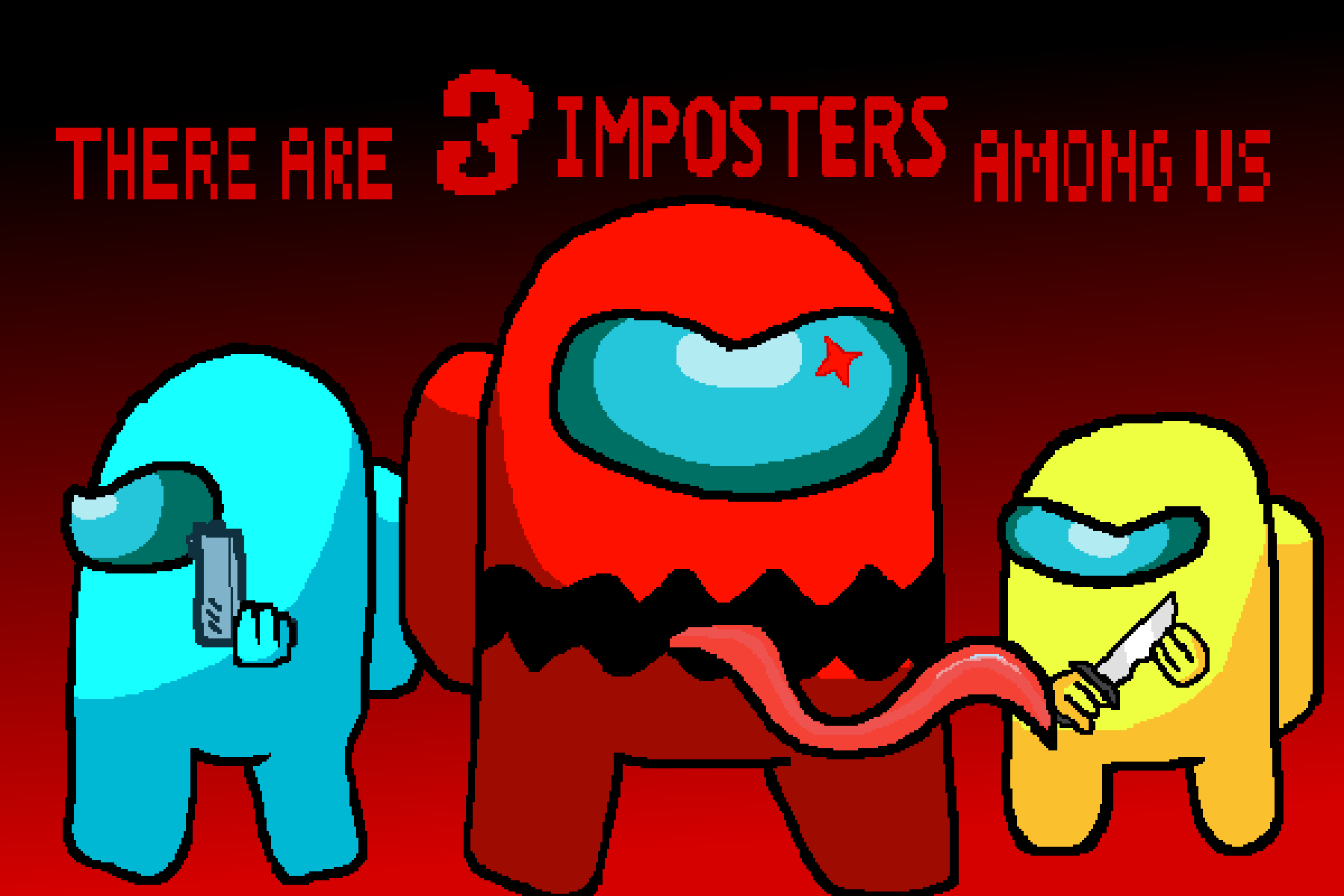 Pixilart - 3 Imposters Among Us by 4ND1