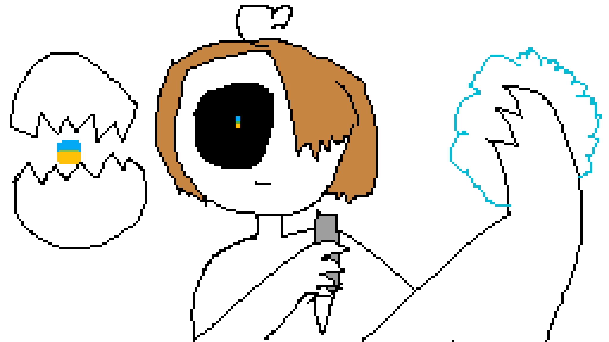 Pixilart - chara fused with sans by wackyexnohere
