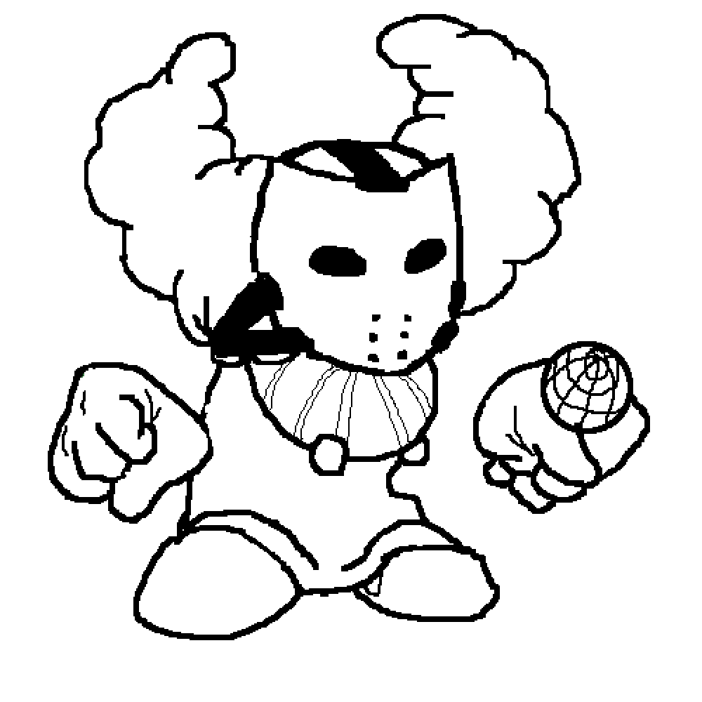 Pixilart - Tricky the clown base by FNF5731