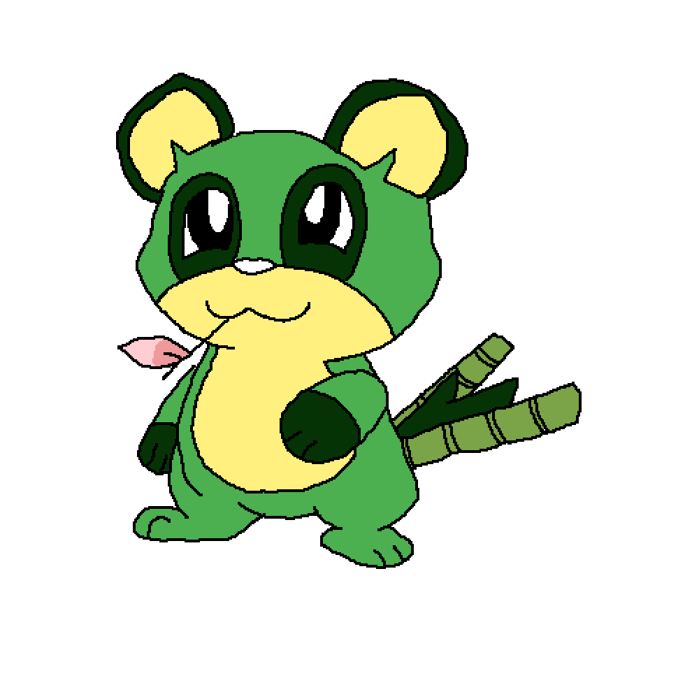 Pixilart - Grass Panda Pokemon by SavageRavage