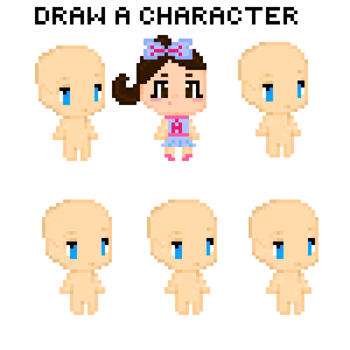 Editing cheerleaders - Free online pixel art drawing tool - Pixilart