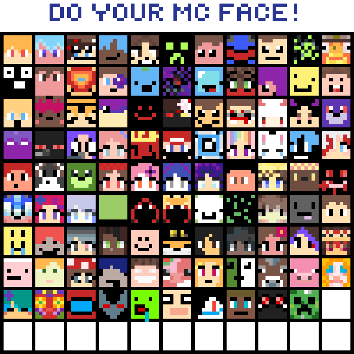 Pixilart - draw your mc face by THECAPTAIN85