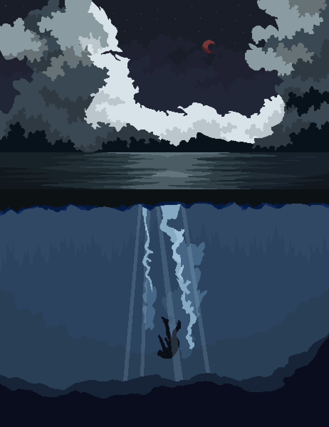 Pixilart - Drowning by RiverWebb