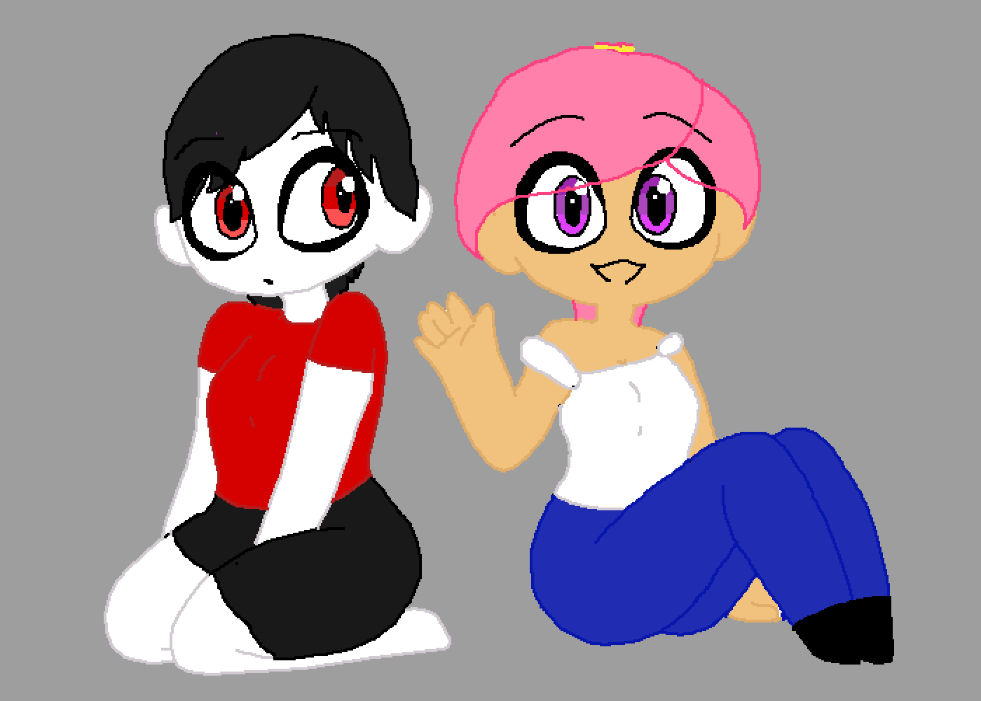 Pixilart - Amber and me UwU by Galxey