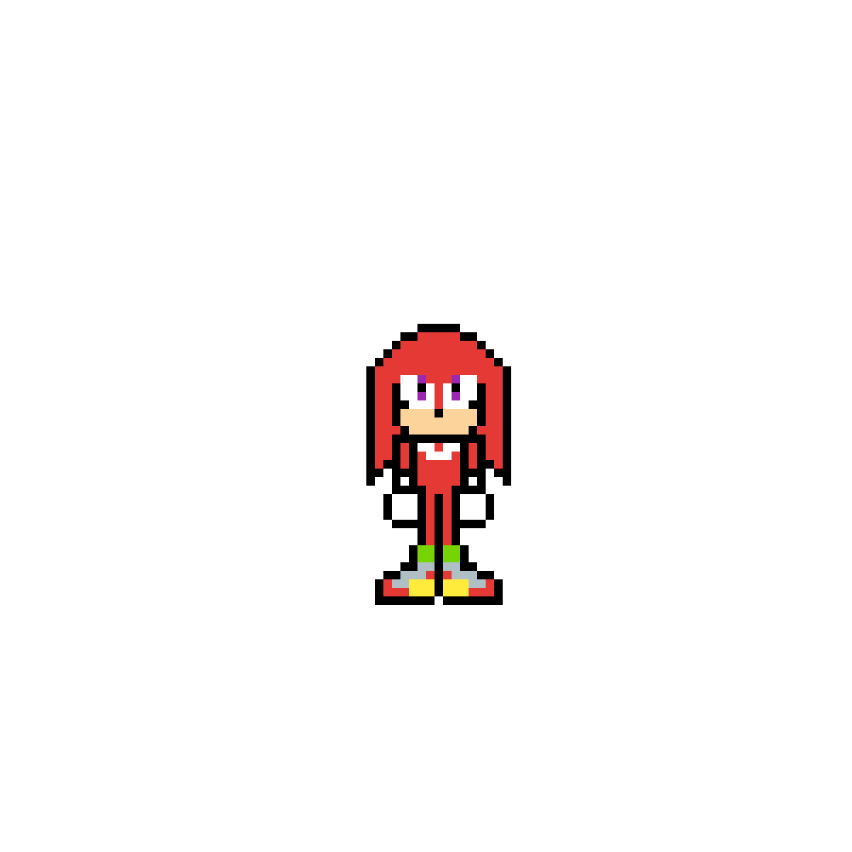 Pixilart - knuckles the echidna - costume sprite by Rose-Montallies