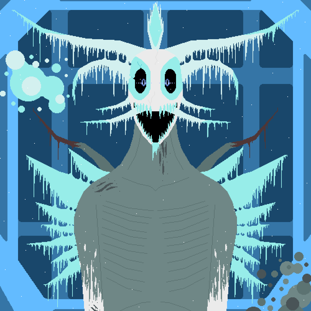 Pixilart - The Frozen Oni by EmeraldSerpent