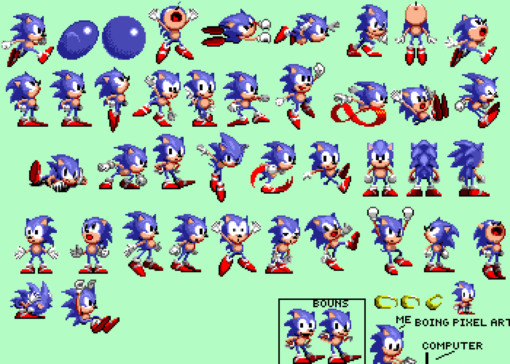 Editing sonic 1 sprites update 7 - Free online pixel art drawing tool ...