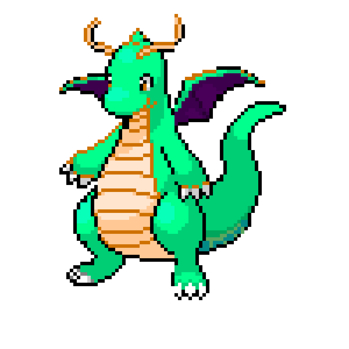 Pixilart - Shiny dragonite by Jiyan