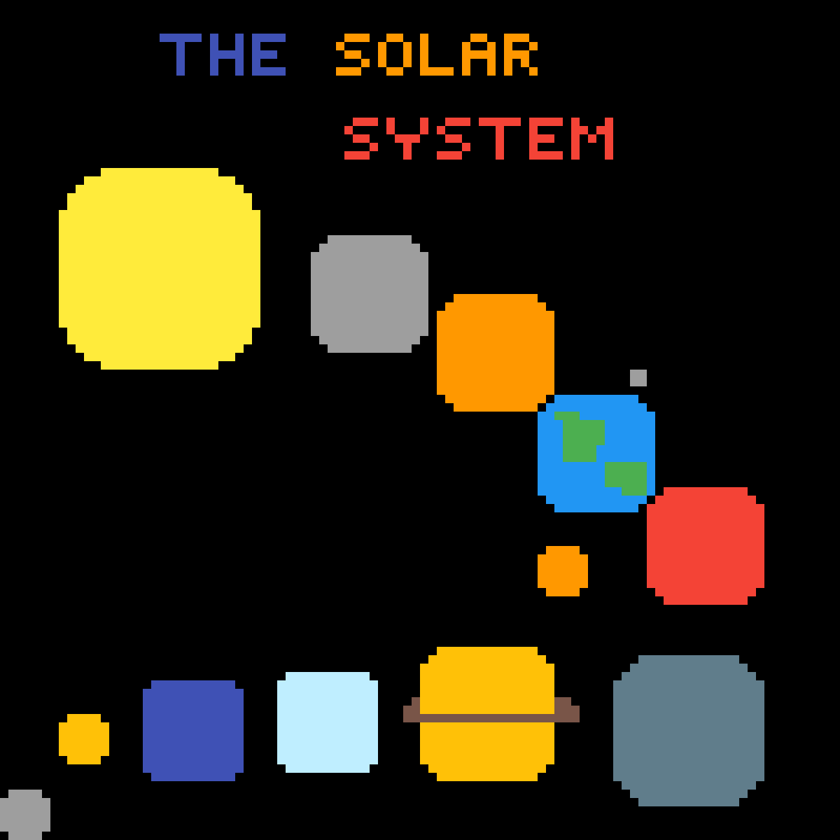 Editing The solar system - Free online pixel art drawing tool - Pixilart