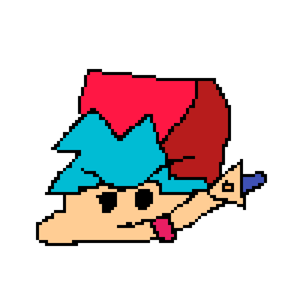 Pixilart - FNF first try head by cubewastaken