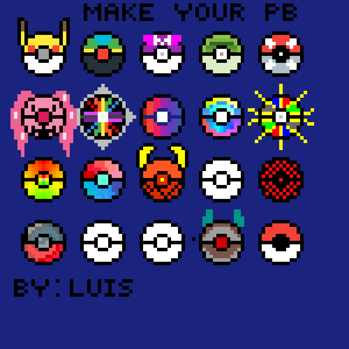 Editing Make your own Pokeball! - Free online pixel art drawing tool ...