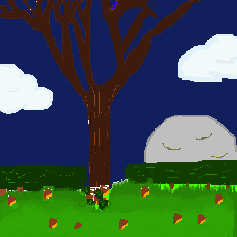 Pixilart - Tree in the dark by Lady-Bow