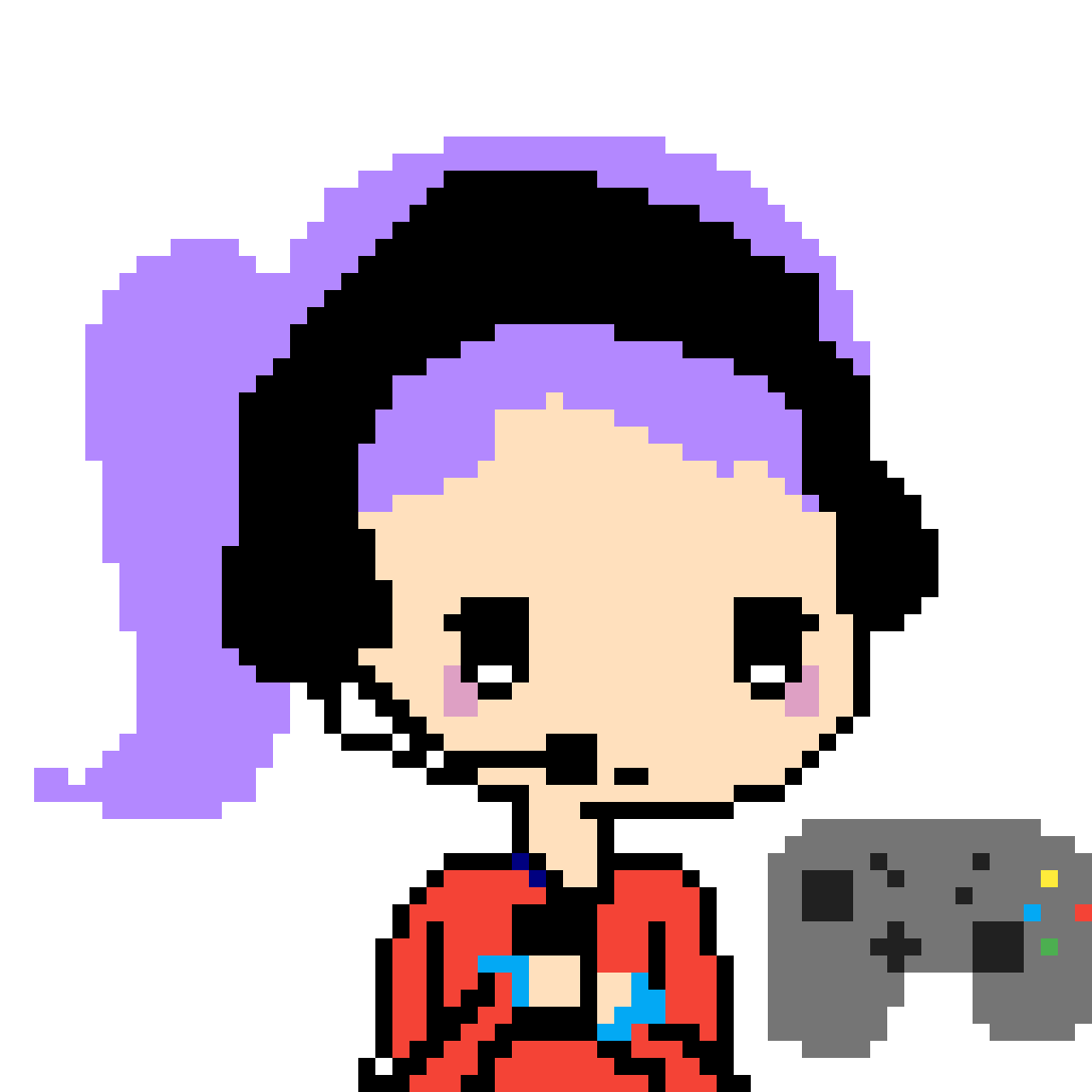 Editing gamer girl - Free online pixel art drawing tool - Pixilart