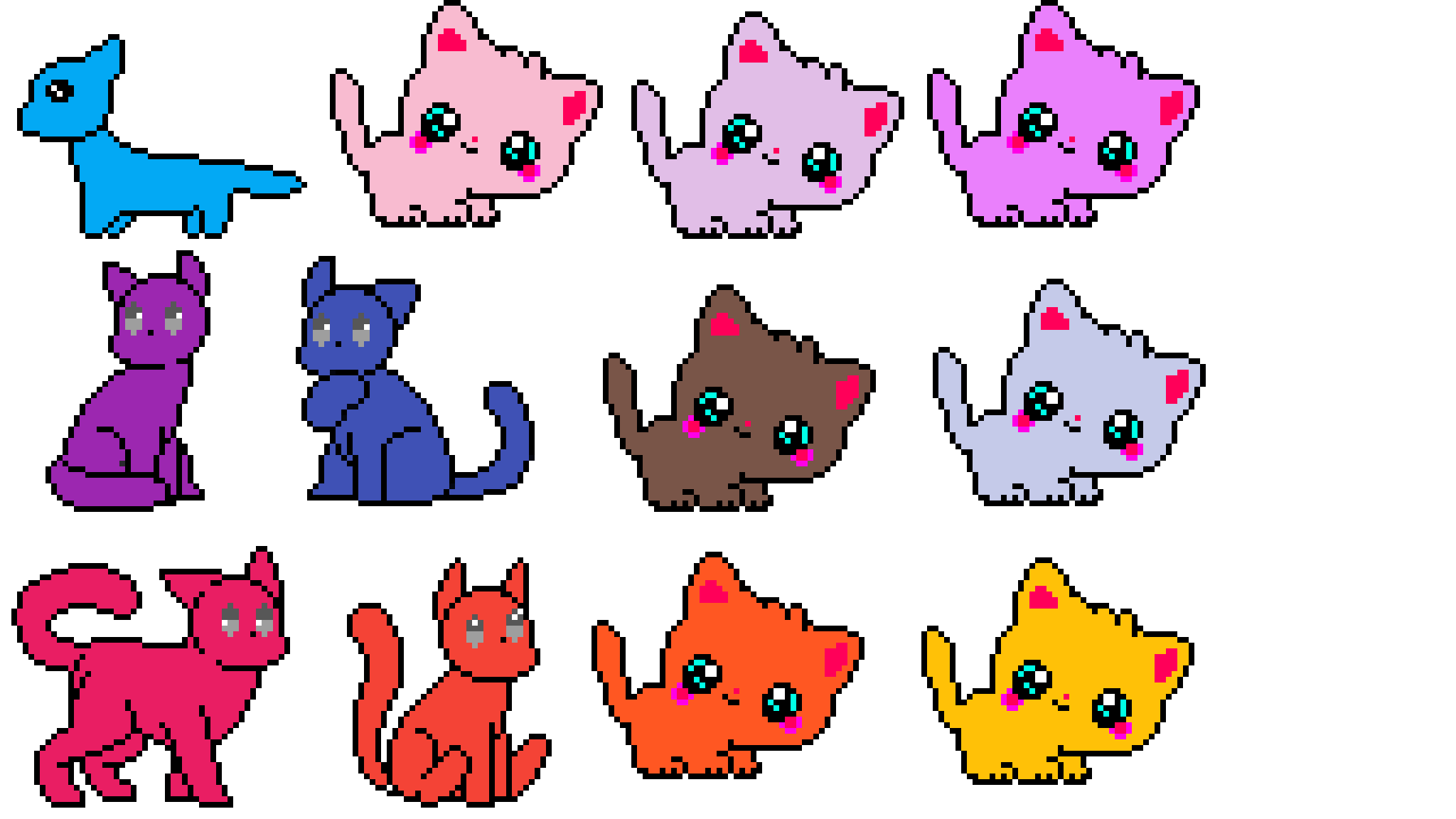 Pixilart - cats by Amethyst-Fox