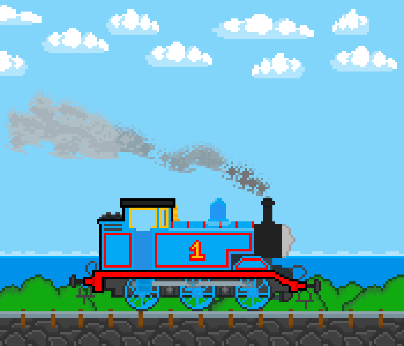 Pixilart - Thomas the tank engine by AstroPuff
