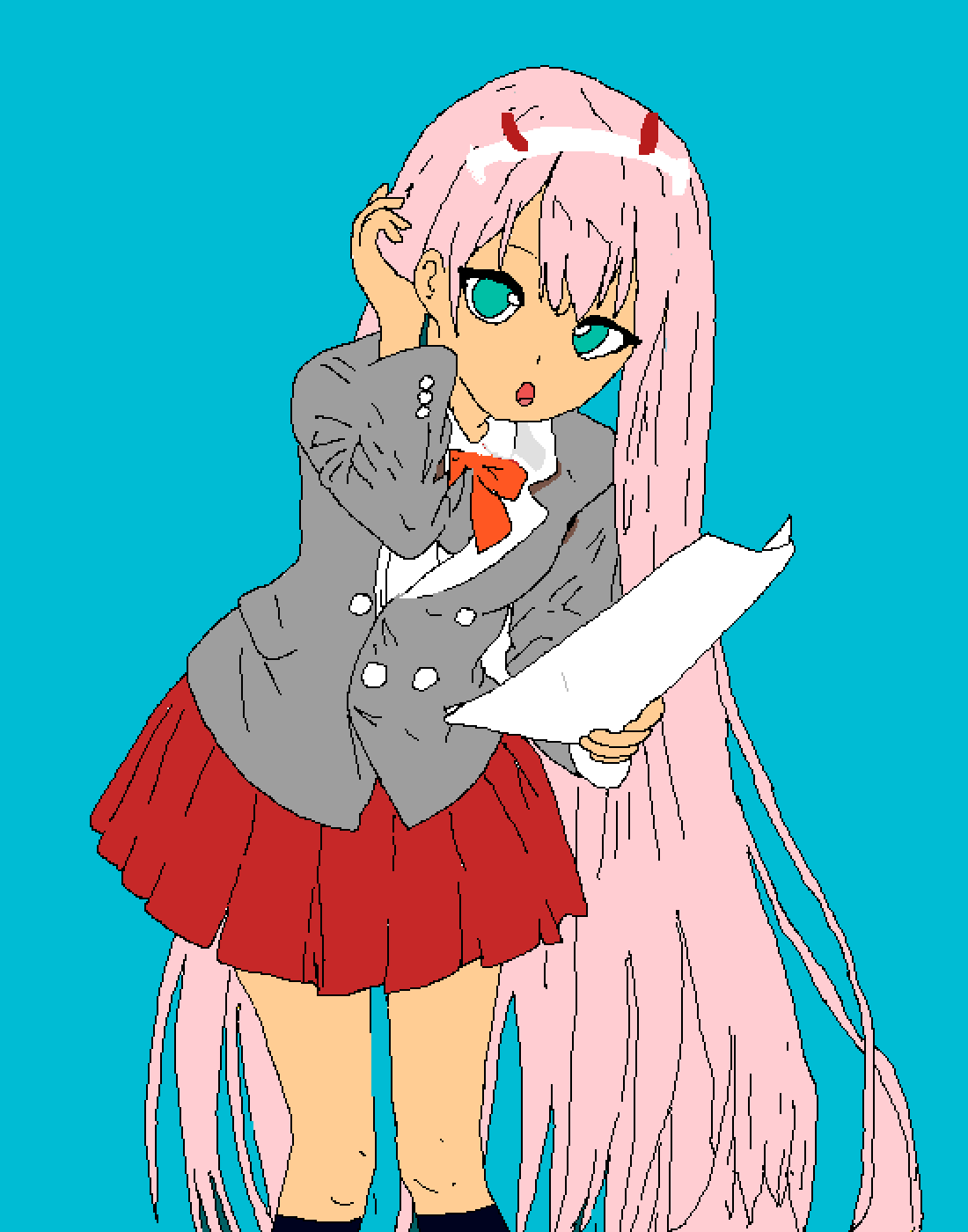 Editing Zero two - Free online pixel art drawing tool - Pixilart