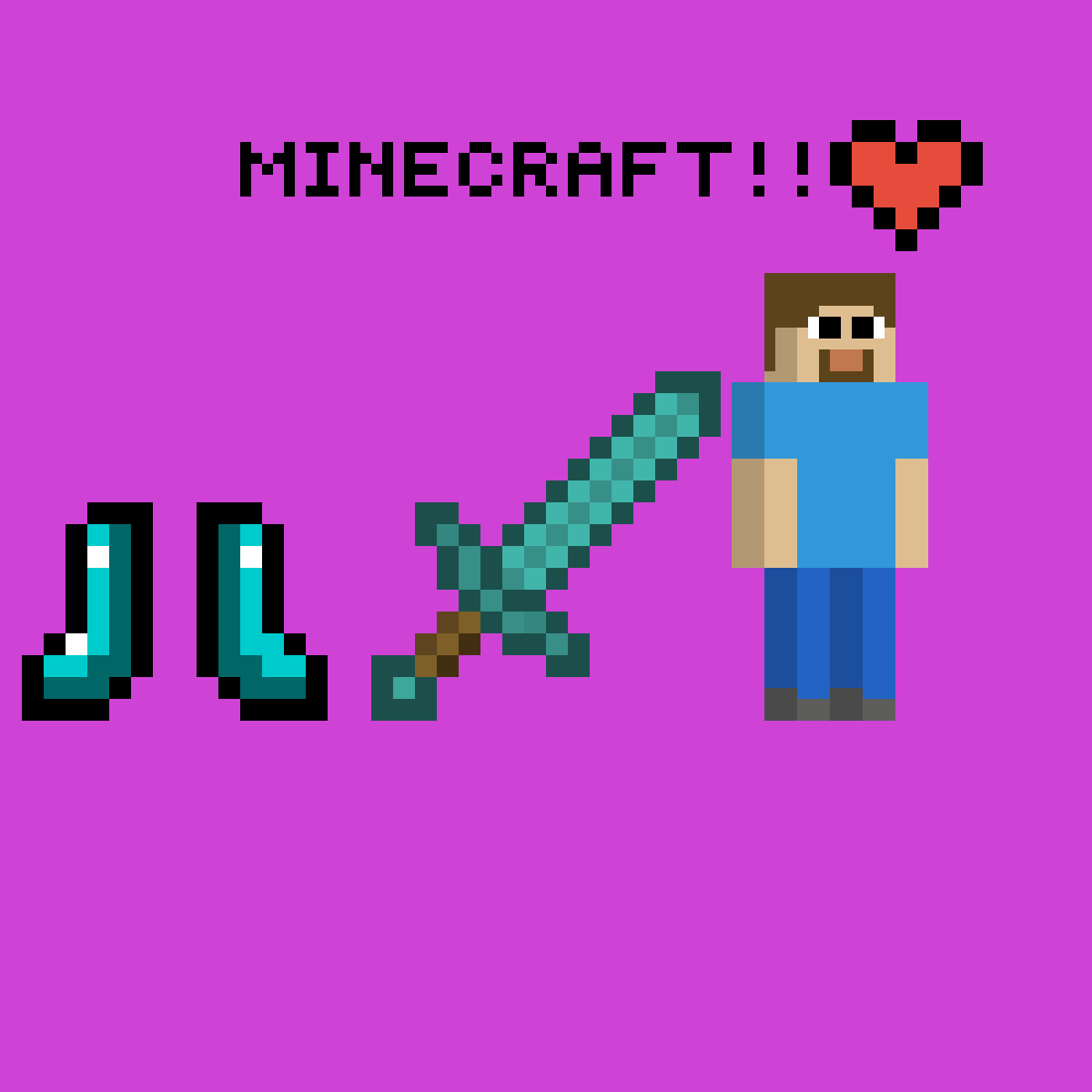 Pixilart - LOVE MINECRAFT by Frostfur