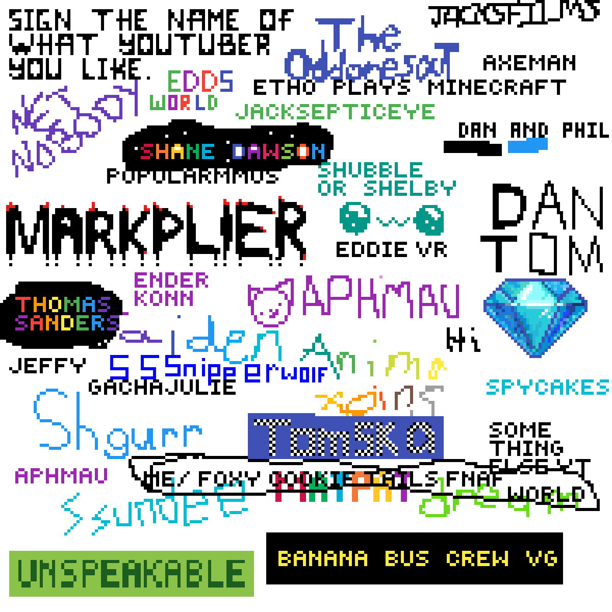 Edición My fav youtuber is - Herramienta gratuita de dibujo en línea de ...