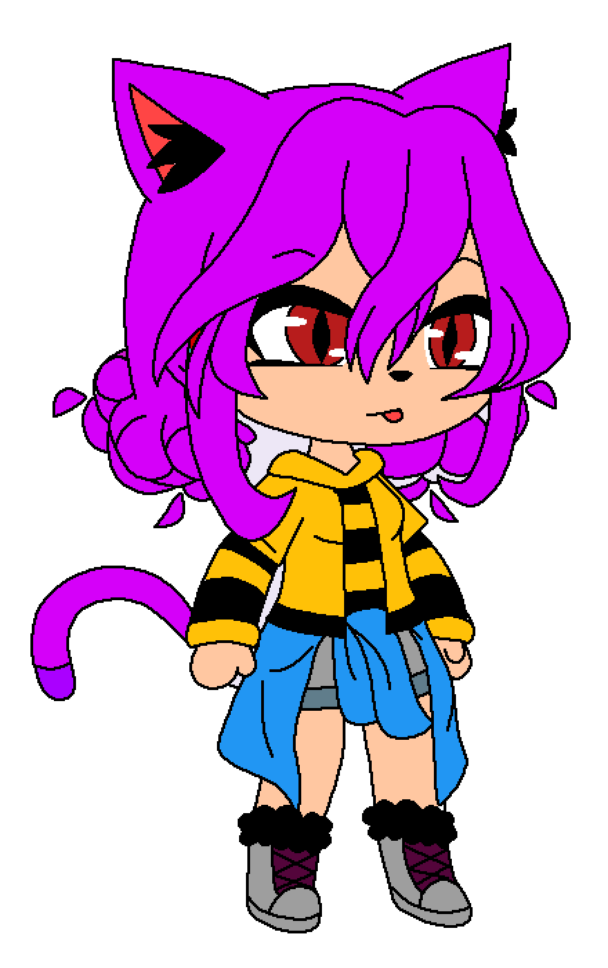 Pixilart - tomboy cat girl by dave-miller1