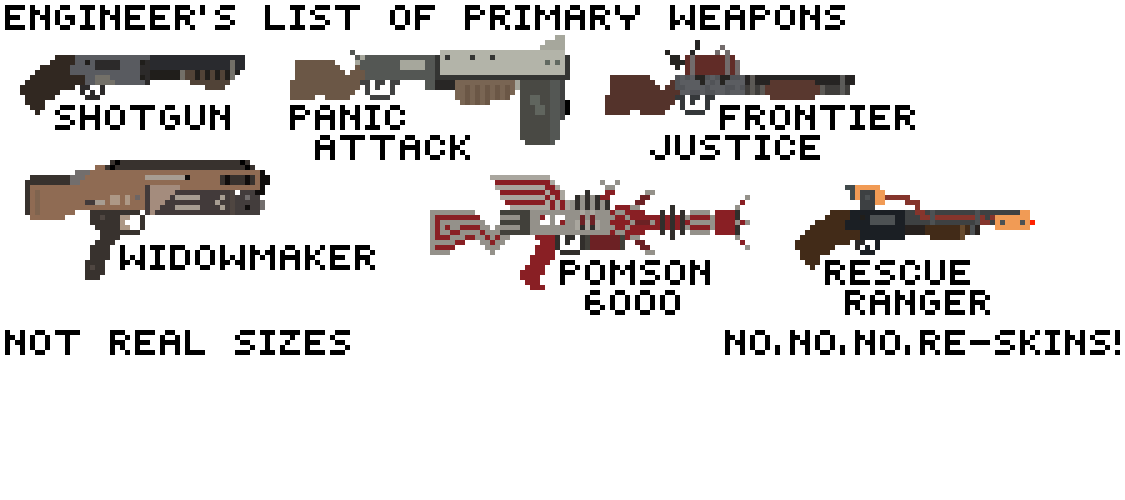Editing Engineer's list of primary weapons! - Free online pixel art ...