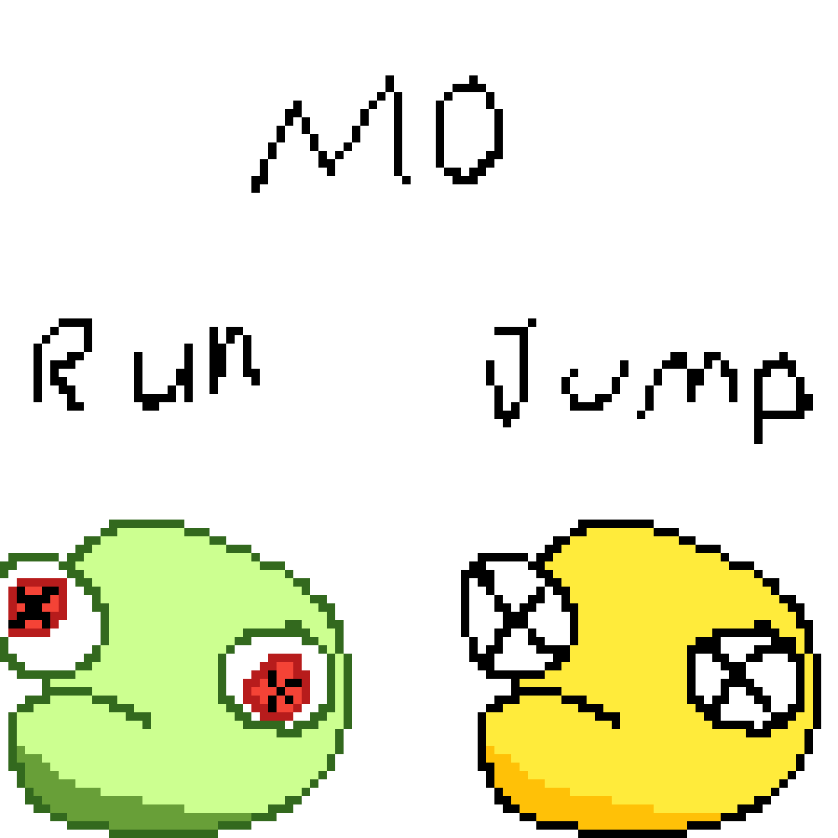 Pixilart - Little Runmo and Jumpmo by Broblanker