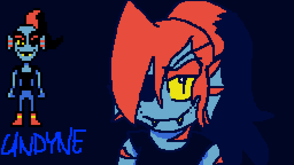 Pixilart - NGAH! --undyne-- by KishahDrawings