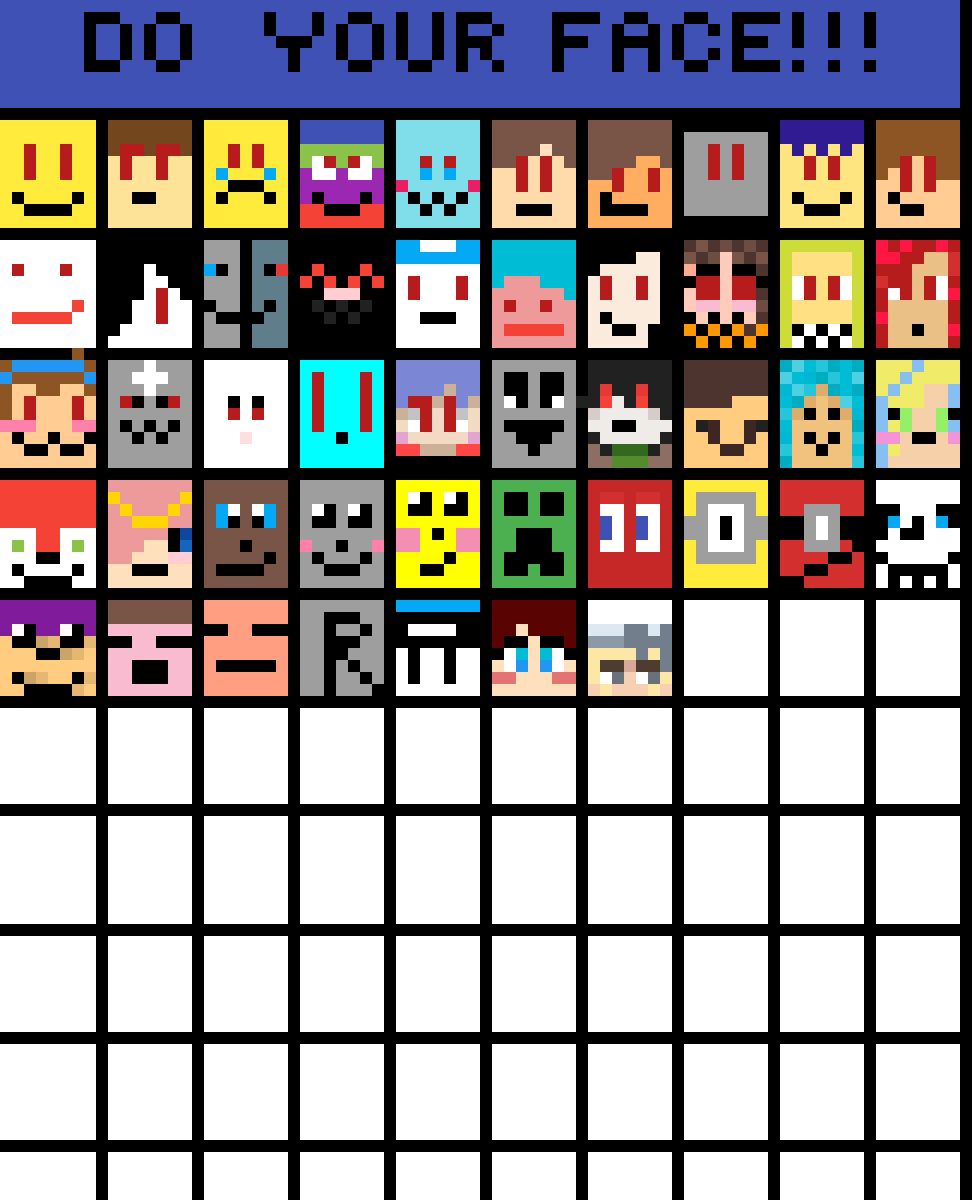 Editing Draw your face - Free online pixel art drawing tool - Pixilart