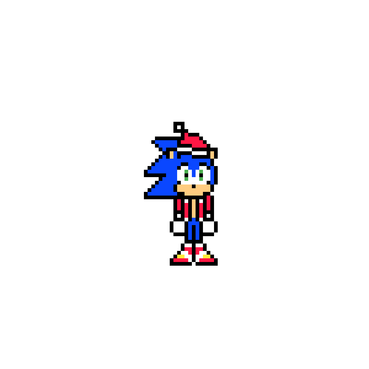 Pixilart - santa sonic by Rose-Montallies