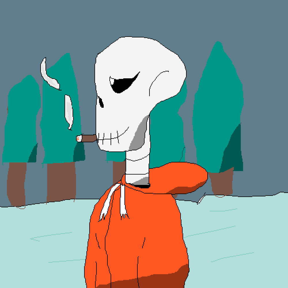 Pixilart - UnderSwap Papyrus walking in Snowdin. by TheGrezzy