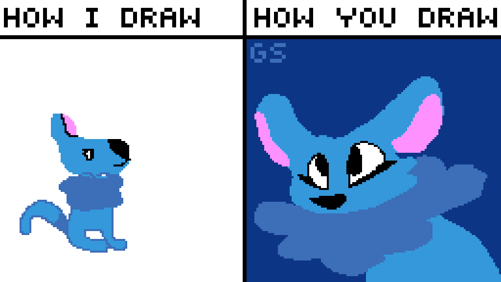 Editing how i draw how you draw collab - Free online pixel art drawing ...