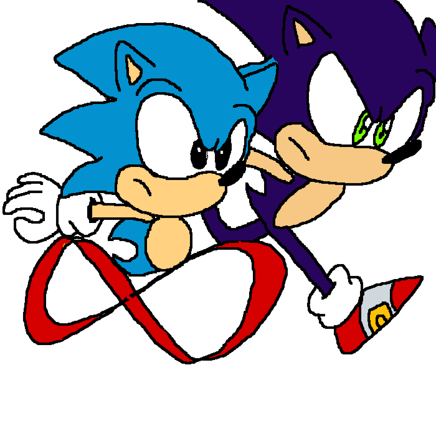 Editing sonic vs classic sonic - Free online pixel art drawing tool ...