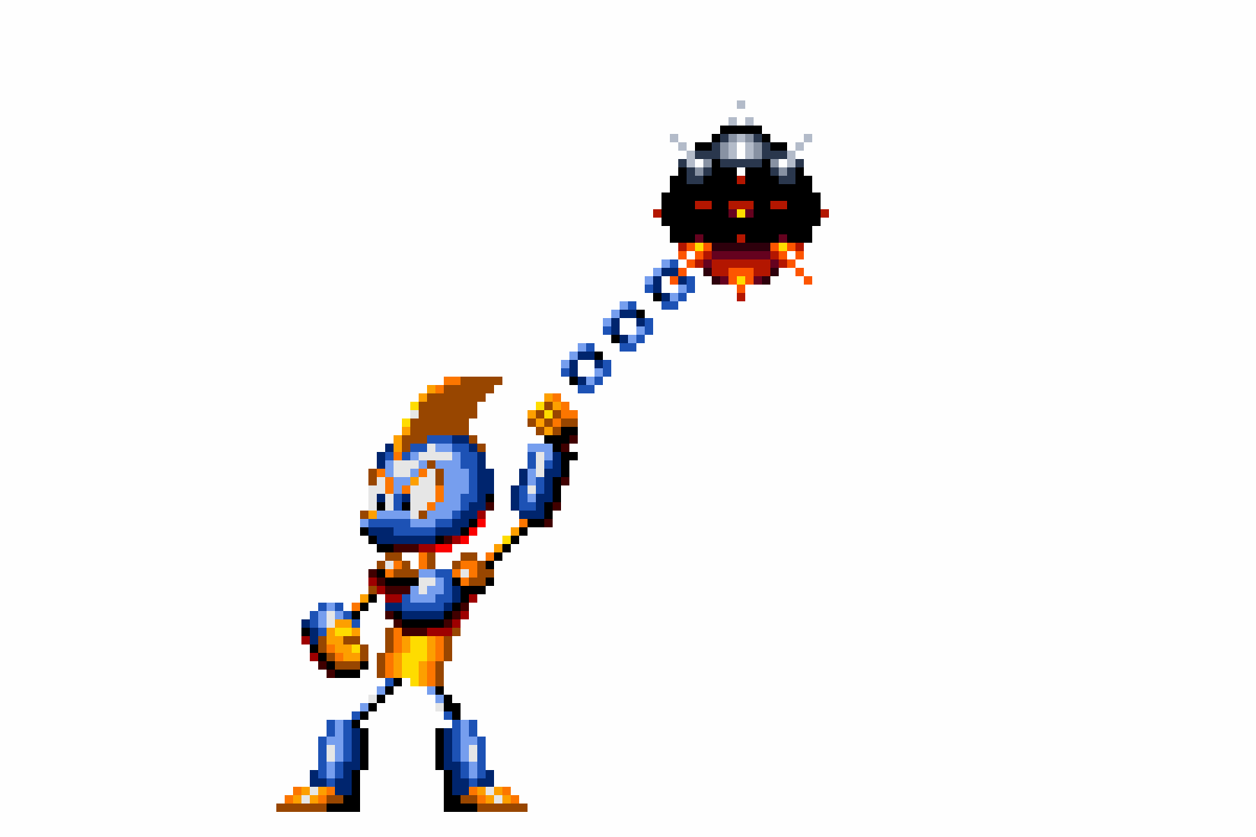 Pixilart - goonbot with a flail by Tuxedoedabyss03