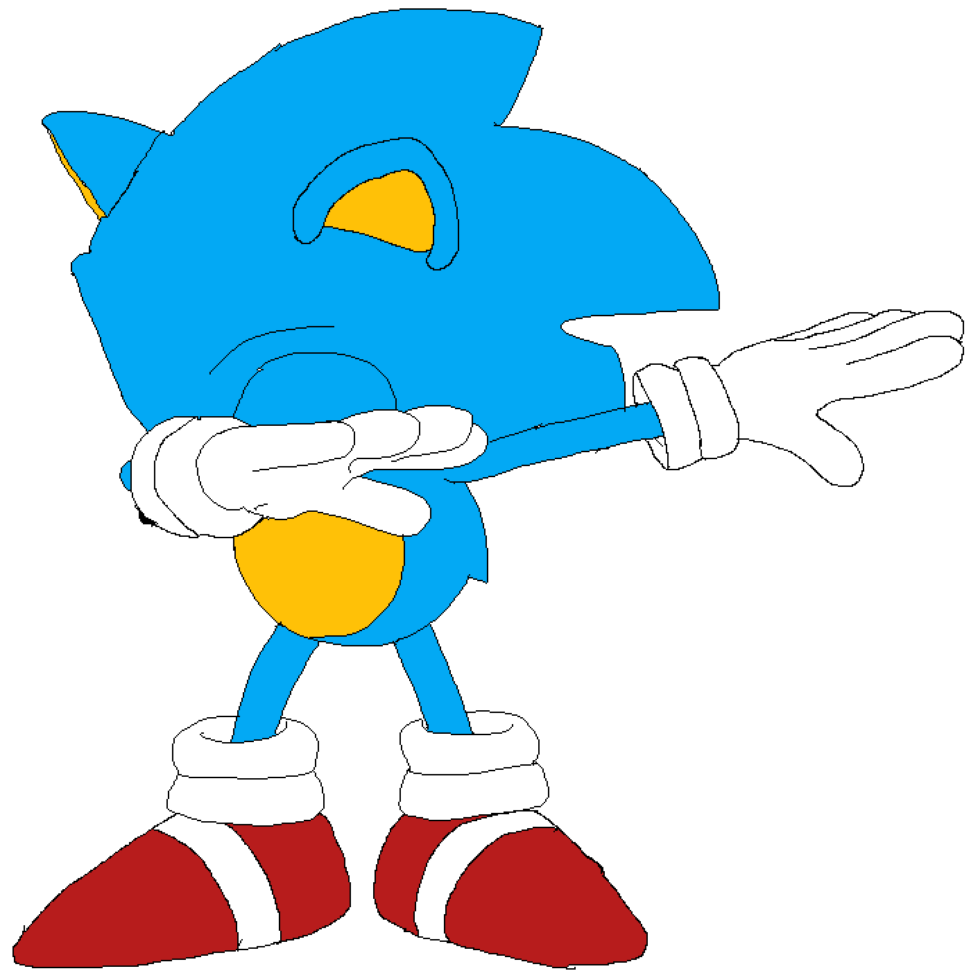 Pixilart - Sonic dabbing by Sonic-the-blue