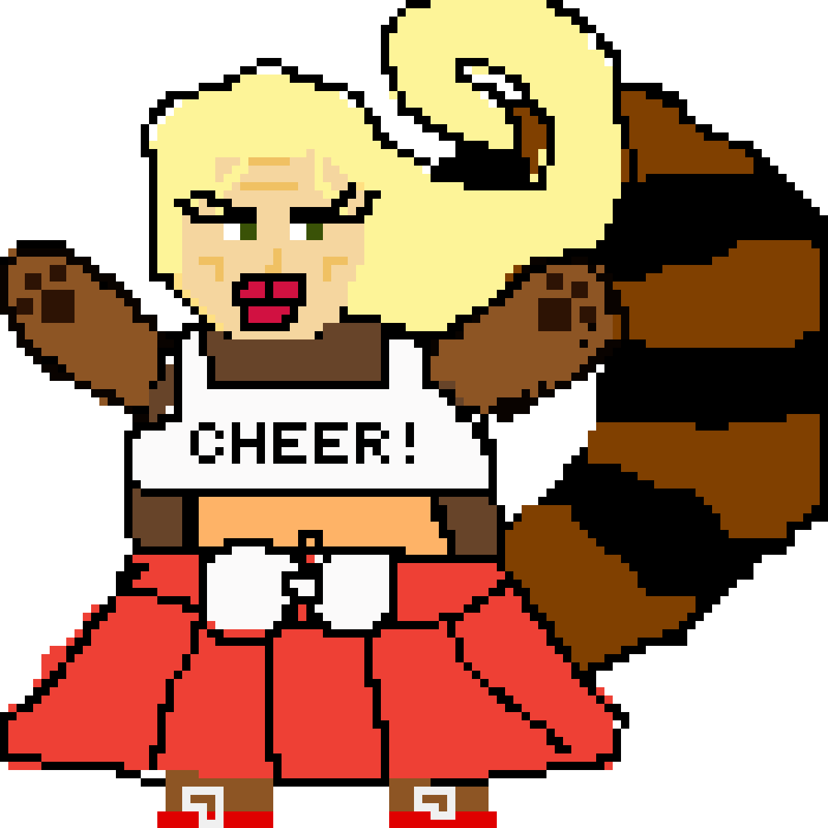 Pixilart - fat raccoon by Unicorndonuts